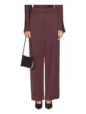 Simkhai Kyra Wide Leg Pant - Mahogany