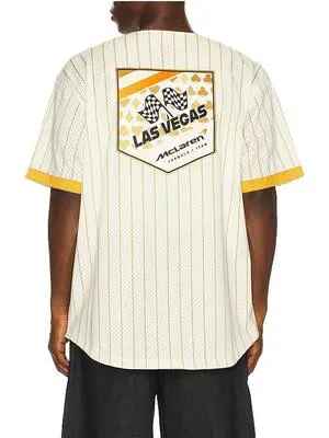 Mitchell & Ness X Mclaren Formula 1 Mesh Button Front Jersey - Cream
