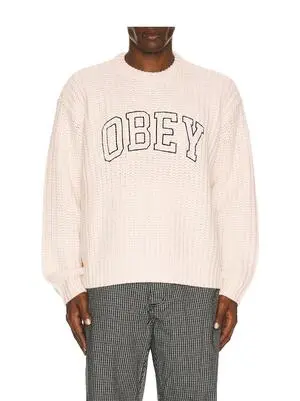 Obey Collegiate Sweater - Whisper White Multi