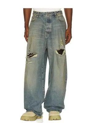 424 Big Daddy Denim Pants - Japanese Vintage Washed Blue