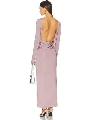 LOVERS AND FRIENDS X Christina Elezaj Abigail Maxi Dress - Mauve