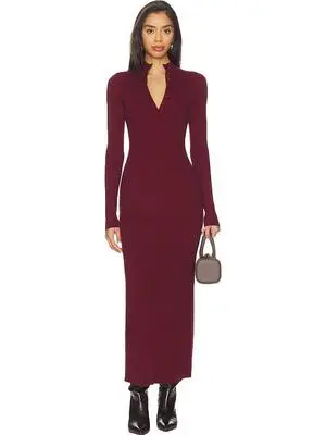 LOVERS AND FRIENDS X Christina Elezaj Gretta Midi Dress - Wine