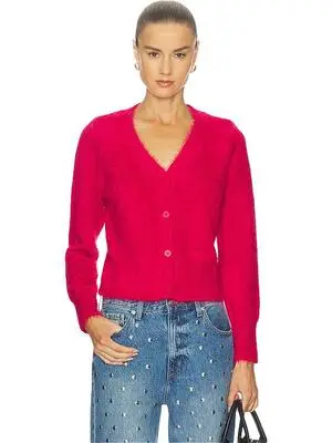 BOBI Slim Fit Cardigan Sweater - Red
