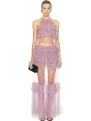AKNVAS Bodil Ruffle Top - Lavender