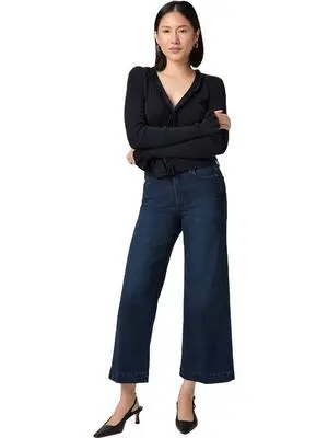 Paige Anessa Petite Wide Leg Jean - Denim