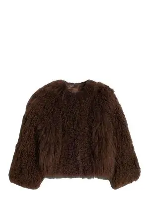 7 For All Mankind Shearling Fur Jacket - Brown