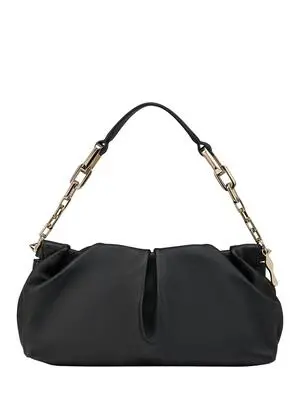 CHRISTIAN LOUBOUTIN Eva Leather Shoulder Bag - Black