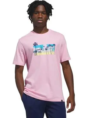Adidas Summer Sunset Graphic T-shirt - True Pink