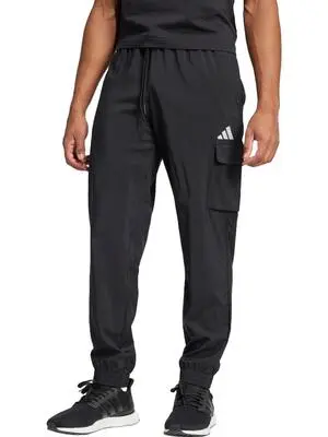 Adidas Essentials Small Logo Cargo Pants - Black / White