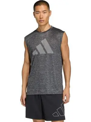 Adidas Workout Essentials Brandlove Sleeve T-shirt - Grey Six Mel / Grey Four