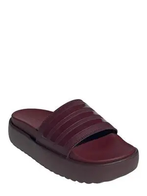 Adidas Adilette Platform Slides Maroon / Maroon / Shadow Red
