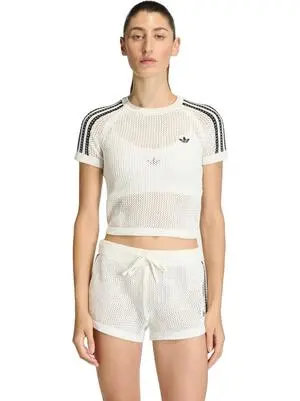Adidas Knitted Crochet Cali Tee - Off White