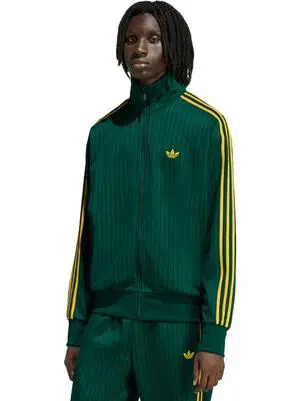 Adidas Firebird Loose Pinstripes Track Top - Collegiate Green