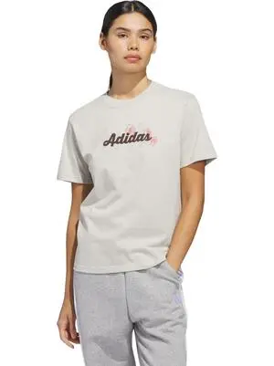 Adidas Western Florals Graphic T-shirt - Beige