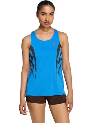 Adidas Adizero Archive Running Singlet - Ray Blue