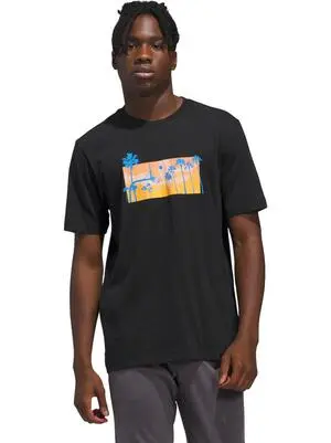 Adidas Summer Sunset Graphic T-shirt - Black