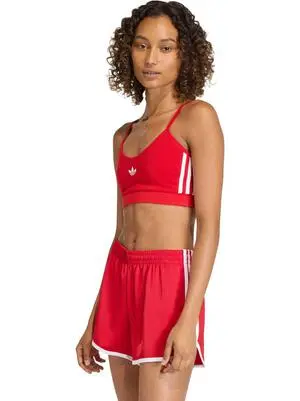 Adidas 3 Stripes Bralette - Better Scarlet / White