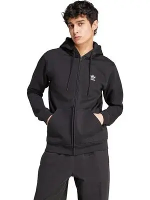Adidas Trefoil Essentials Full-zip Hoodie - Black