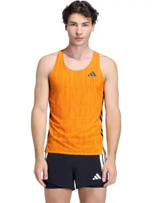 Adidas Adizero Running Singlet - Pure Tangerine / Pure Orange