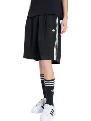 Adidas 3 Stripes Jacquard Jorts - Black