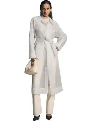 MARE MARE Sheer Poncho Trench Coat