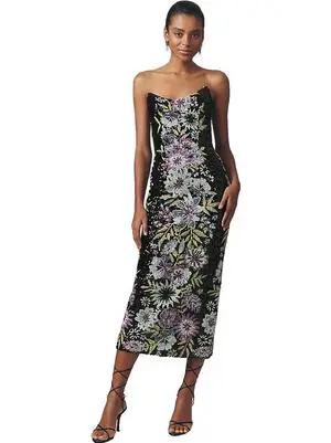 HELSI Alessandra Strapless Maxi Dress - Black Floral