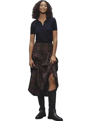 Baum Und Pferdgarten Sabela Asymmetric Midi Skirt - Red Pattern