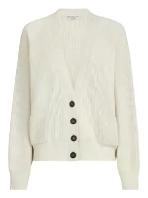 BRUNELLO CUCINELLI Ribbed Pocket Cardigan