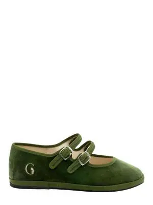 GONDOLINA Sofia Mary Jane Ballet Flats - Green