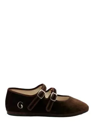 GONDOLINA Sigari Mary Jane Ballet Flats - Brown