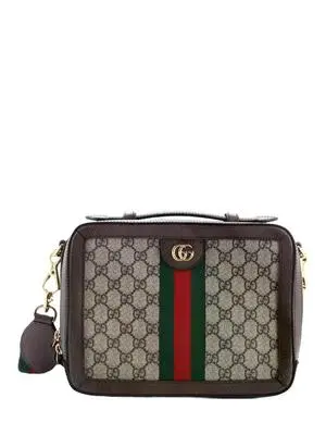 Gucci Ophidia Zip Around Camera Shoulder Bag - Brown