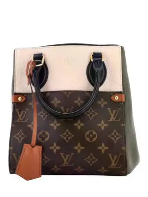 LOUIS VUITTON Fold Tote Monogram Canvas And Leather Pm Satchel - Green