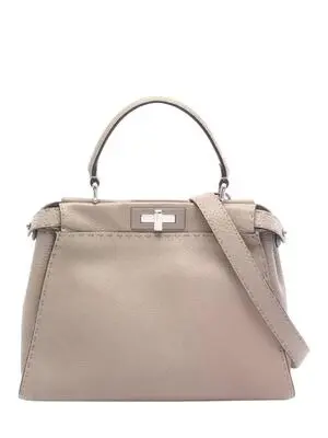 Fendi Selleria Peekaboo Iconic Satchel - Grey