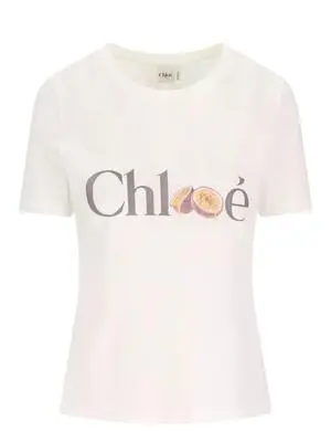 Chloé Logo T-Shirt Neutrals