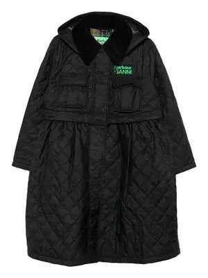 Barbour Quilted Hooded Coat - Black