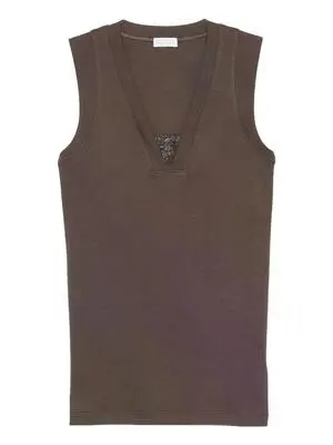 Brunello Cucinelli V-neck Vest - Brown