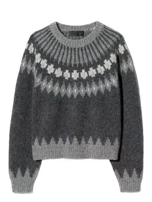 NILI LOTAN Alena Fair Isle Sweater - Grey