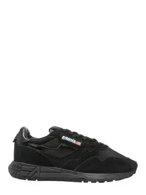 AUTRY Suede Logo-patch Sneakers - Black