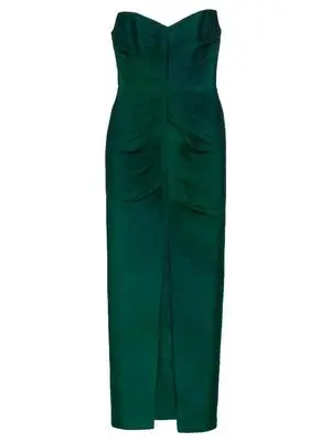 M.MARQUISE Andrea Ruched Maxi Dress - Green