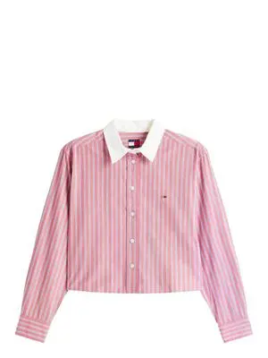 Tommy Hilfiger Striped Point Collar Shirt - Pink
