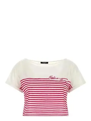 Balmain Marinière Striped T-shirt - White