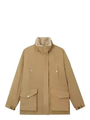 B+AB Faux-fur Trim Jacket - Neutrals