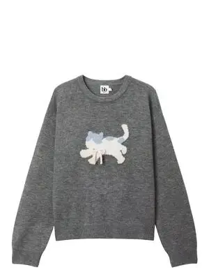 B+AB Appliqué Sweater - Grey