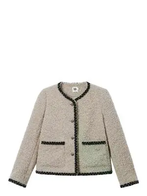 B+AB Trimmed Buttoned Jacket - Neutrals