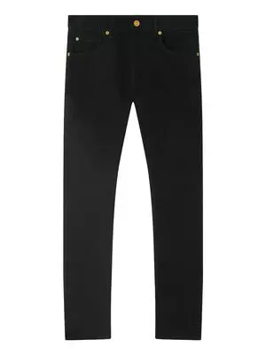 Versace Medusa Embroidery Jeans - Black