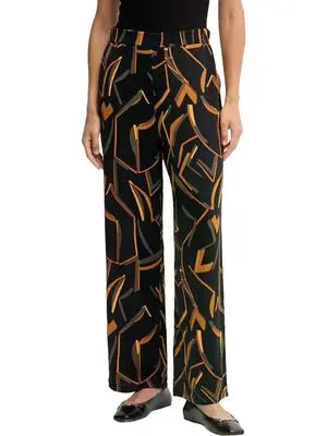 Joseph Ribkoff Geometric-pattern Trousers - Black
