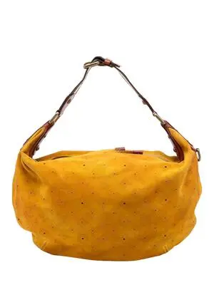 LOUIS VUITTON 2005 Monogram Suede Onatah Gm Hobo Bag - Yellow