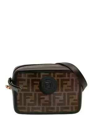Fendi Glazed Fabric Camera Crossbody Bag - Brown