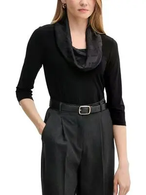 Joseph Ribkoff Cowl-neck Top - Black