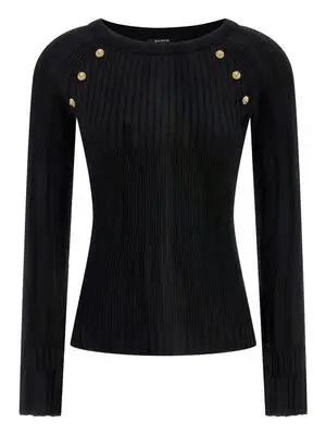 Balmain Button Detailed Sweater - Black